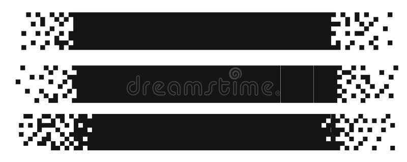 Horizontal Title Tag Set Pixel Effect, Mosaic Footer, Label. Geometric ...