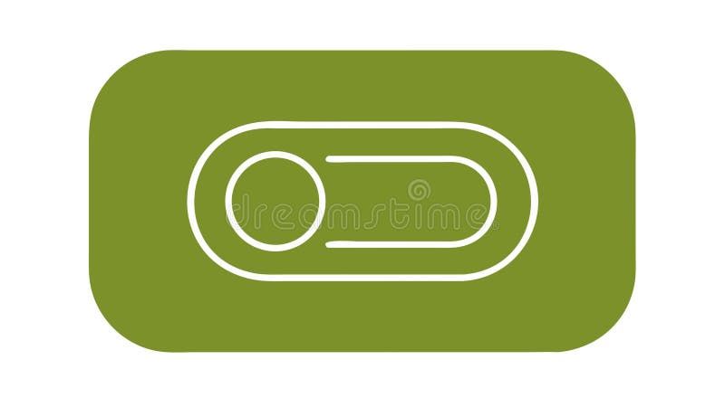 Horizontal Toggle Switch Active, UI Control Element on, Vector Design Generative AI Stock Vector ...