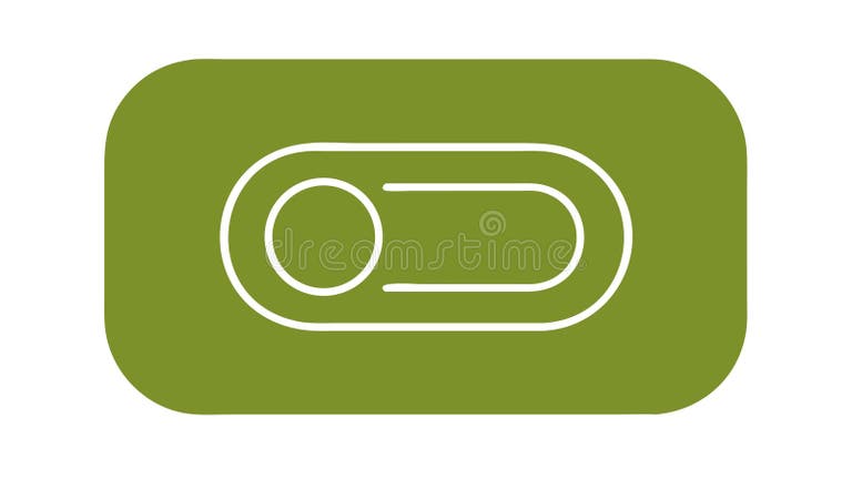 Horizontal Toggle Switch Active, UI Control Element on, Vector Design Generative AI Stock Vector ...