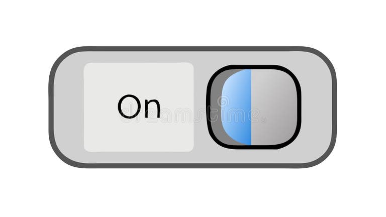 Horizontal Toggle Switch, Interactive Control Button, Vector Design Generative AI Stock Vector ...