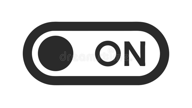 Horizontal Toggle Switch on Vector Icon, User Interface Control, Vector Design Generative AI ...