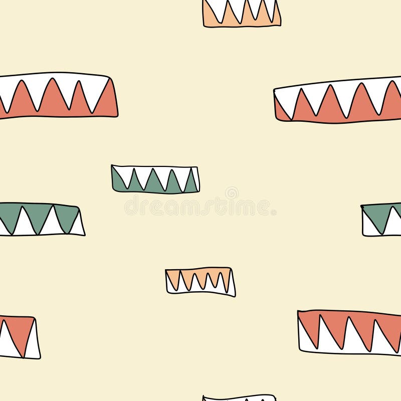 Horizontal Triangle Kid Fun Beige Geometry Pattern Stock Illustration ...