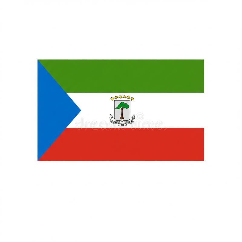 Horizontal Tricolor Flag with Green, White, and Red Stripes. a Blue ...