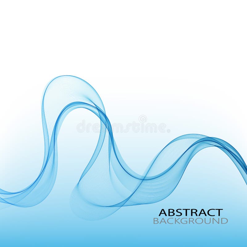 Horizontal Vector Blue Wave. Design Element, Brochure Template Stock ...