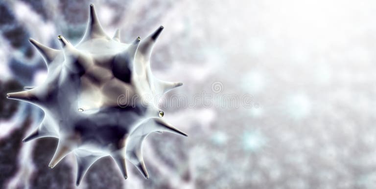 Horizontal or Vertical Banner with Pathogenic Bacterias and Viruses ...