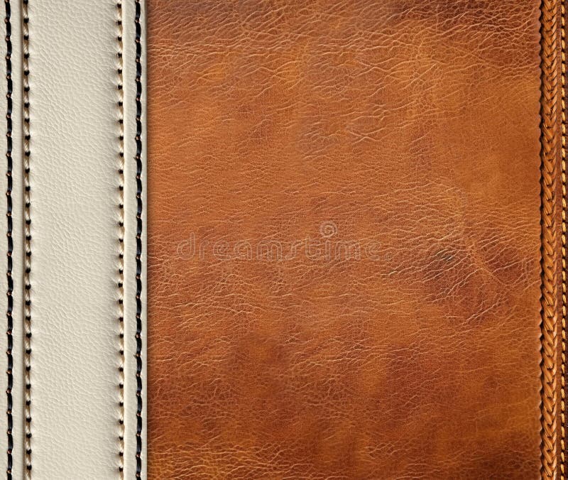 Horizontal or Vertical Leather Background of Brown Color with ...