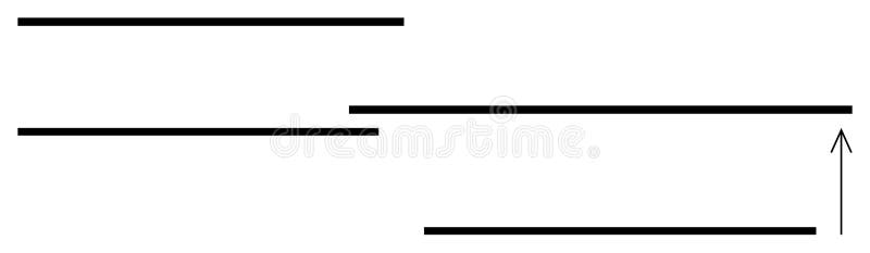 Horizontal and Vertical Line Arrangement with Ascending Arrow ...