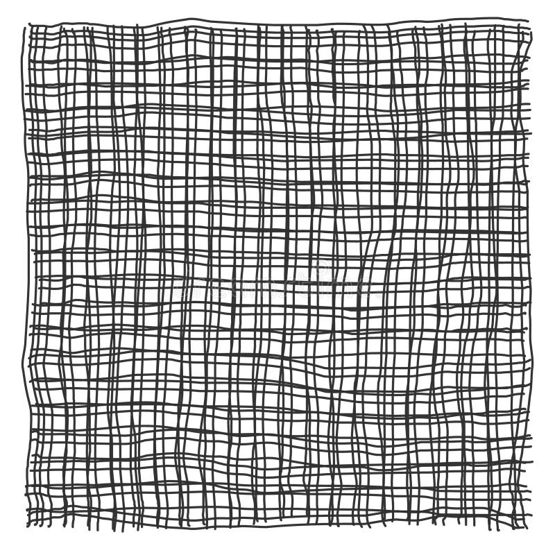 Horizontal and Vertical Lines, Hand Drawn on a White Background. Mesh ...
