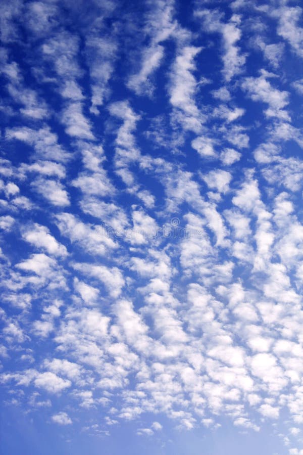 Horizontal or Vertical Nature Background with White Clouds in the Blue ...