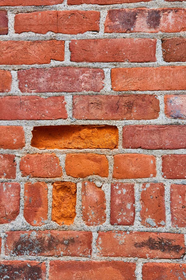 Horizontal and Vertical Red Bricks on Wall with Dirty Mortar Background ...