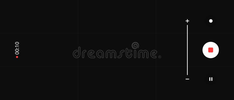 Horizontal Video Recording Screen Template Design Vector Stock Vector ...