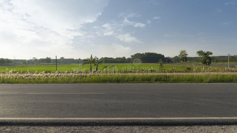 Horizontal View of Asphalt Road in Thailand. Stock Image - Image of ...
