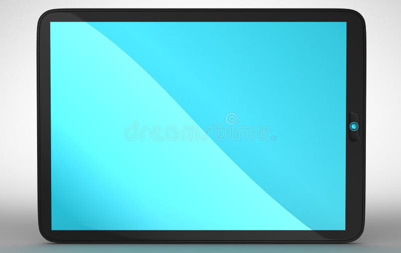 Horizontal View of Modern Tablet PC Stock Illustration - Illustration ...