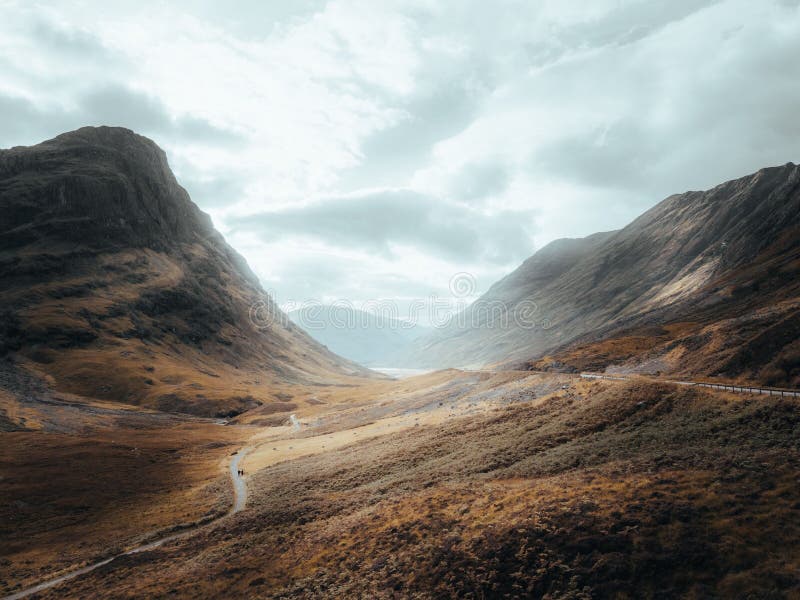Horizontal View of the Mountains and a Road in the Middle of it Under a ...