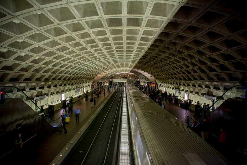 Horizontal View of the Washington Underground with One Running T ...