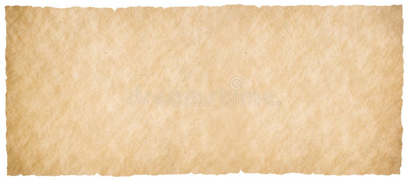 Horizontal Vintage Paper or Parchment Isolated on White Stock Photo ...