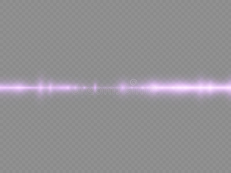 Violet Light Rays, Flash Purple Horizontal Line Stock Vector ...