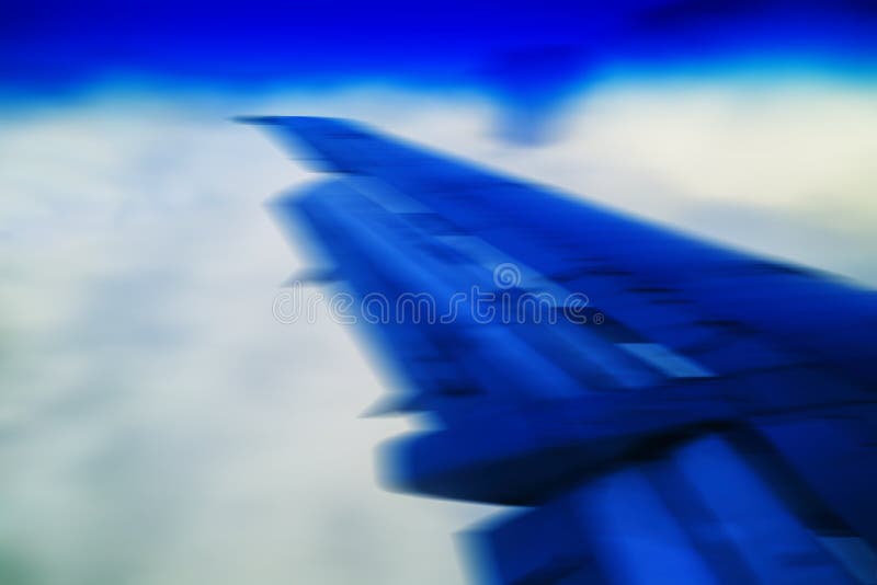 Horizontal Vivid Blue Jet Wing Abstraction Stock Image - Image of rich ...