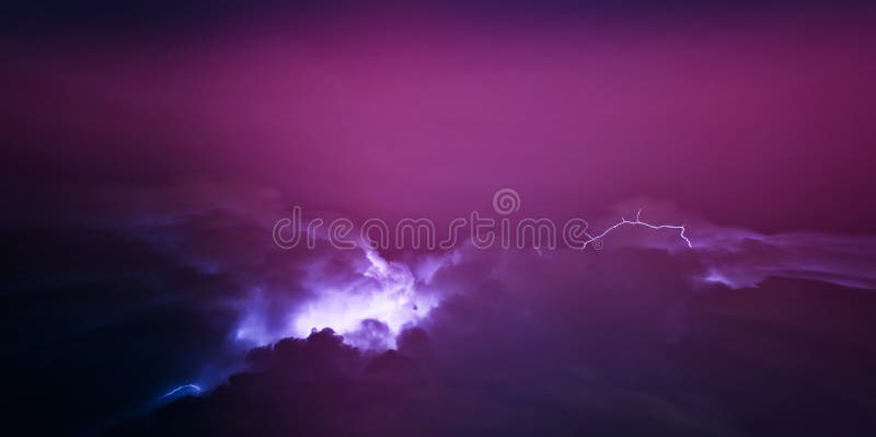 Pink Lightning Storm