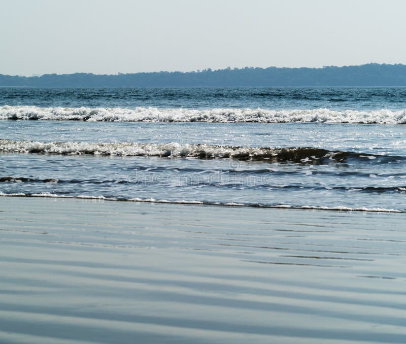 Horizontal Vivid Vibrant Ocean Horizon Backdrop Background Stock Image ...