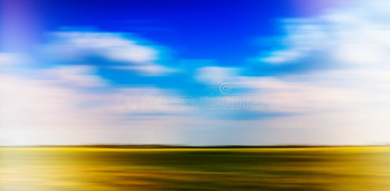 Horizontal Vivid Vibrant Simple Minimal Landscape Stock Image - Image ...