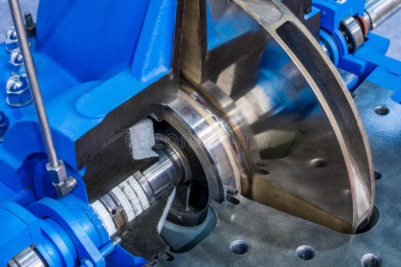 Multi-stage Centrifugal Pump in Cross Section Stock Image - Image of ...