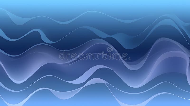 Horizontal Waves in Dark To Light Blue with a Soft and Modern Feel ...