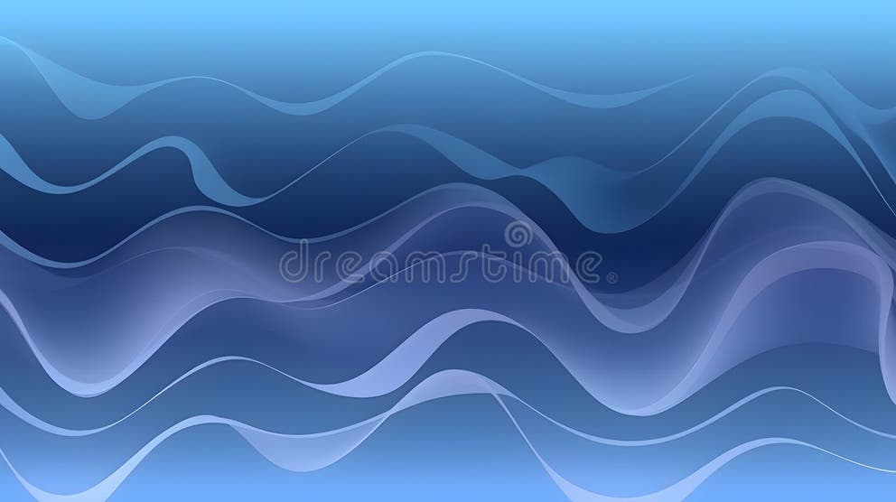 Horizontal Waves in Dark To Light Blue with a Soft and Modern Feel ...