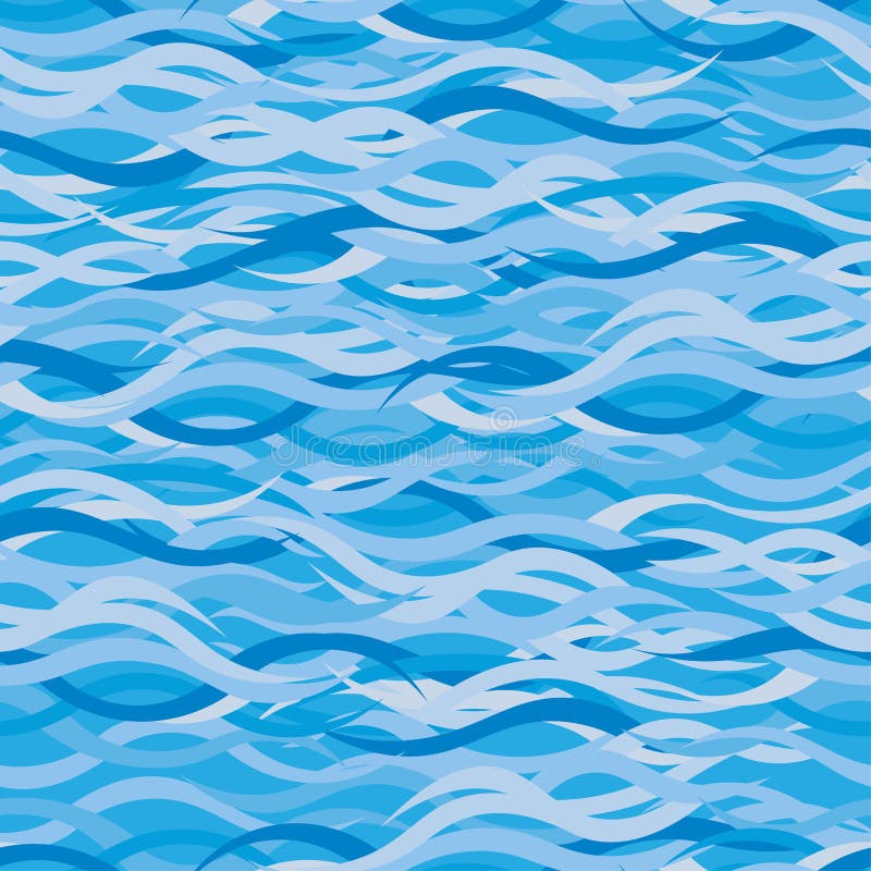 Horizontal Waves Seamless Pattern Stock Vector - Illustration of ...