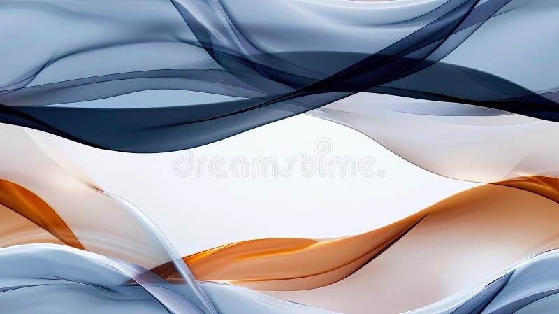 Horizontal Waves in Shades of Light Blue, Dark Amber, and Eggshell ...