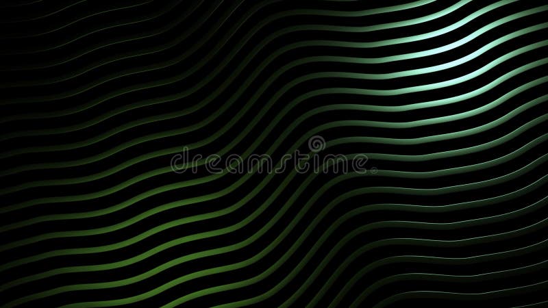 Horizontal Waving Flowing Metal Abstract Lines on Dark Background ...