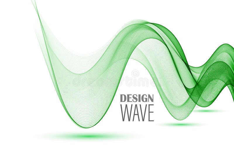 Horizontal Wavy Stylish Gray Wave on a White Background Stock Vector ...
