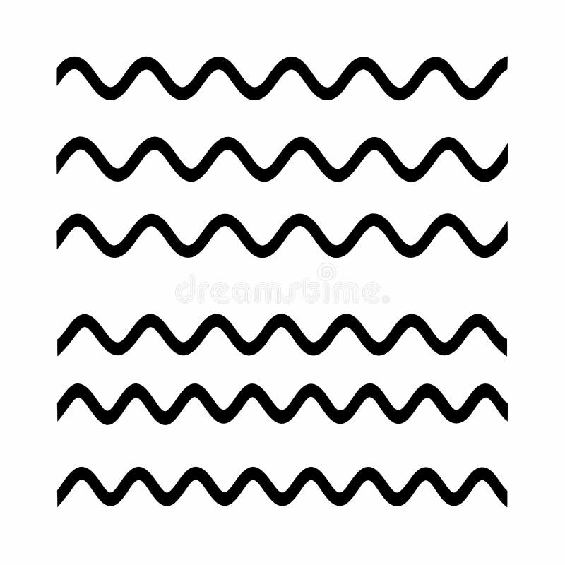 Horizontal Wavy Lines are Arranged in a Parallel Pattern, Transitioning ...