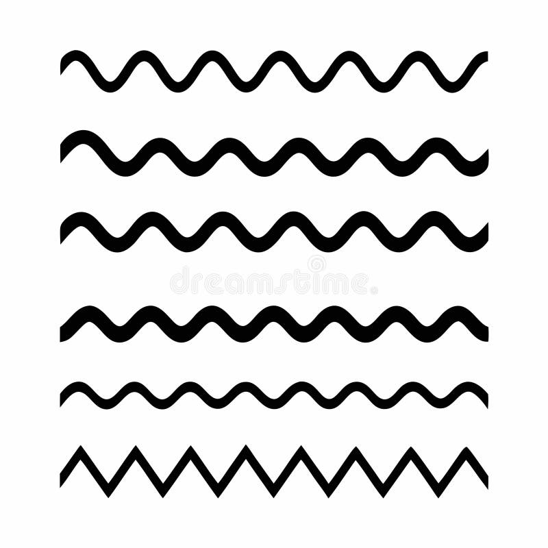 Horizontal Wavy Lines are Arranged in a Parallel Pattern, Transitioning ...