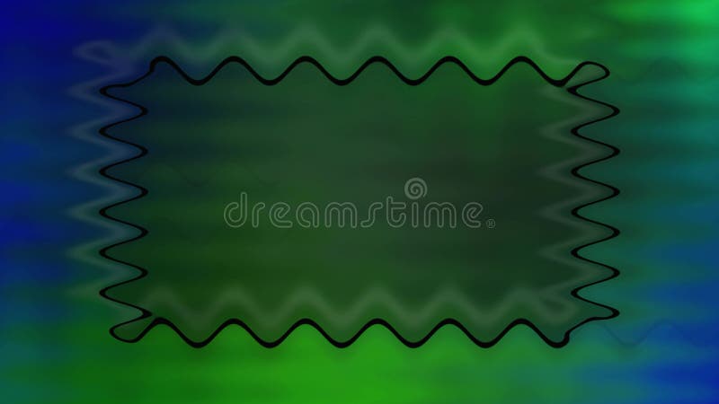 Horizontal Wavy Rectangular Black Closed Frame, Dark Green Blurred ...