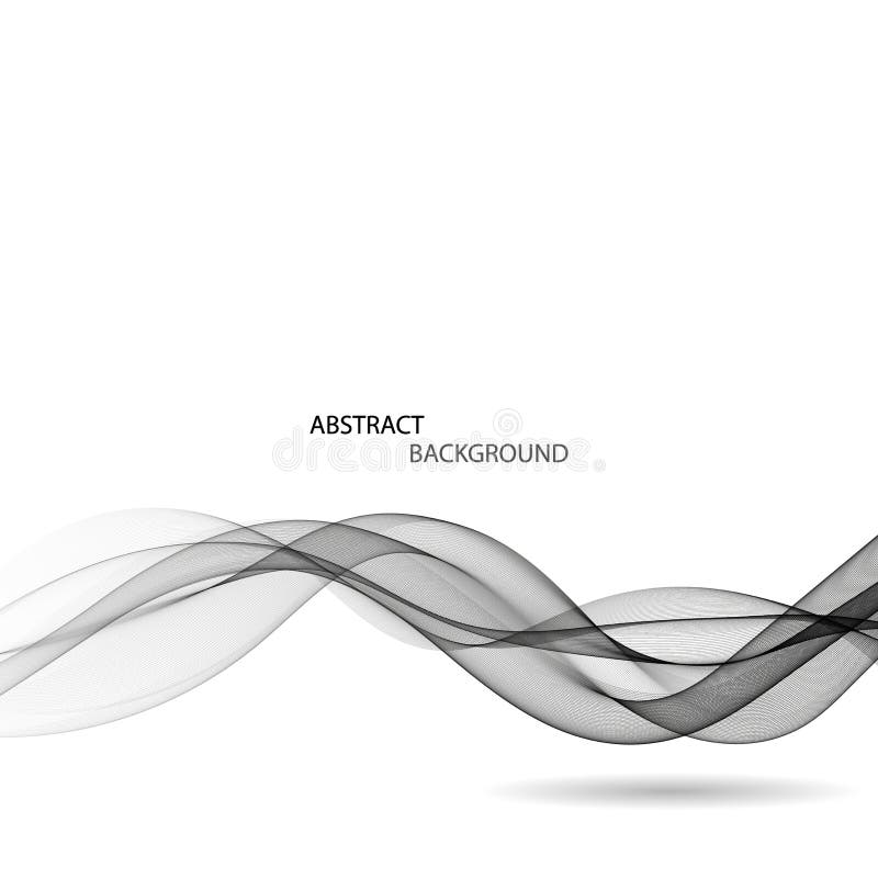 Gray Horizontal Smooth Lines of a Wave on an Abstract Background ...