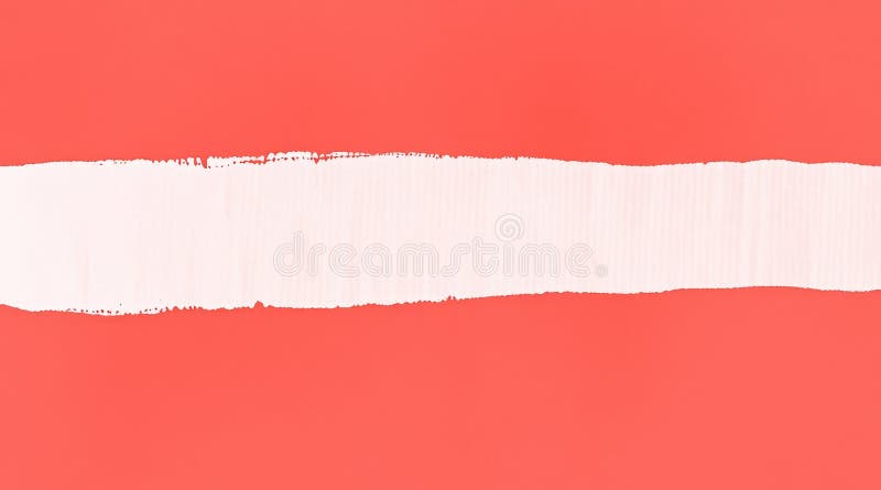 Horizontal White Brushstroke on a Red Background with Textured Edges ...