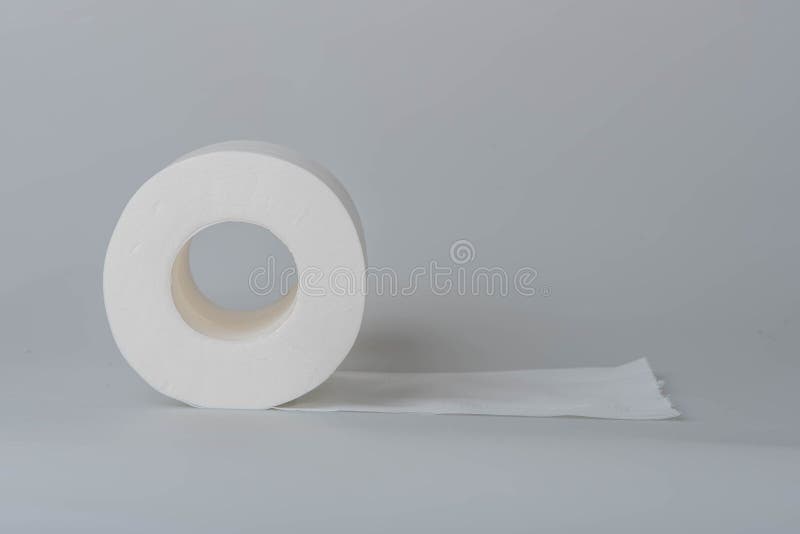 Horizontal White Paper Roll Opened Stock Image - Image of home, roll ...