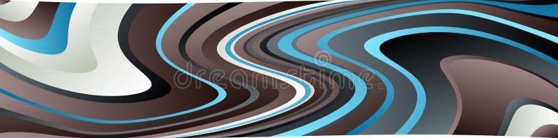 Horizontal Wide Format Rectangular Wavy, Waving, Twisted, Spiral Lines ...