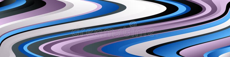 Horizontal Wide Format Rectangular Wavy, Waving, Twisted, Spiral Lines ...