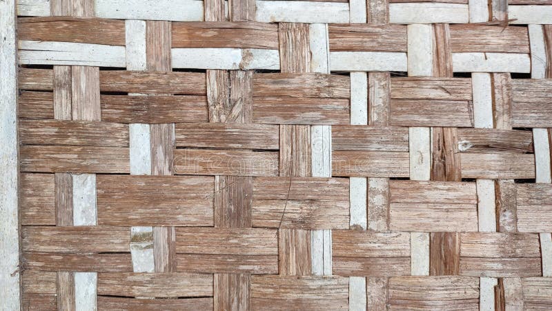 Horizontal Woven Bamboo Texture for Old Hut Walls Stock Image - Image ...