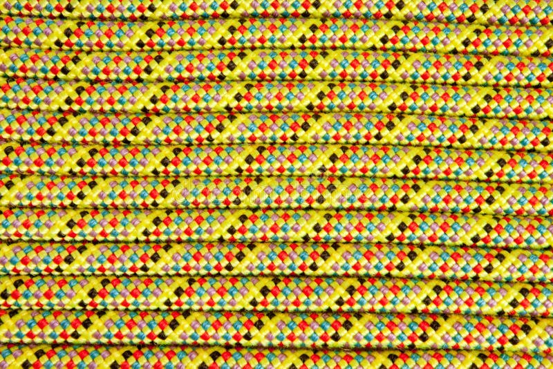 Horizontal Yellow Mountain Rope Texture Stock Photo - Image of ...