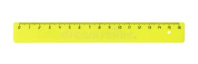 Horizontal Yellow Plastic Ruler Stock Image - Image of background ...