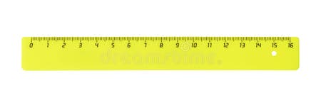 Horizontal Yellow Plastic Ruler Stock Image - Image of background ...