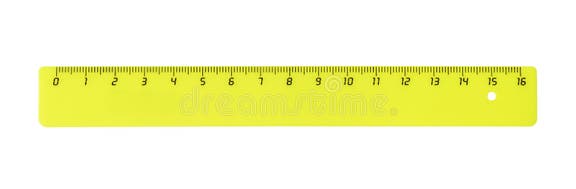 Horizontal Yellow Plastic Ruler Stock Image - Image of background ...