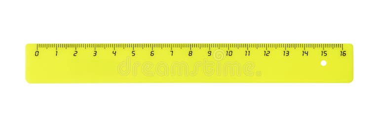 Horizontal Yellow Plastic Ruler Stock Image - Image of background ...