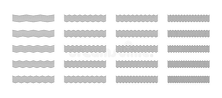 Horizontal Zigzag Lines Creating Modern Corrugated or Textured Effect ...