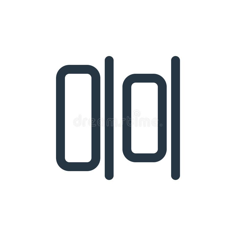 Horizontally Icon Vector from Text Editor Concept. Thin Line ...