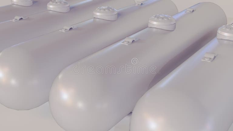 A Horizontally Oriented Propane Tank, Designed for Industrial or ...