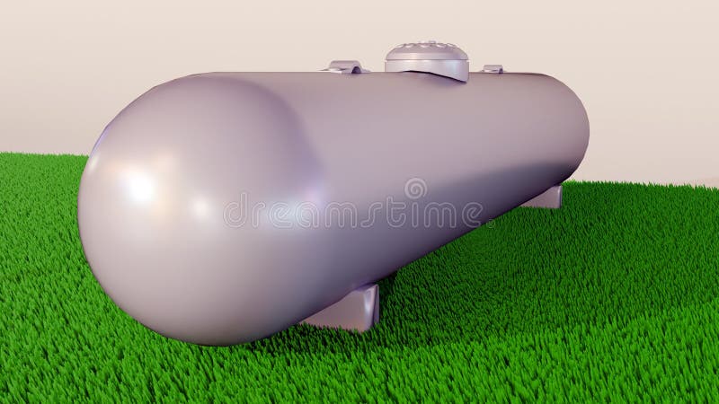 A Horizontally Oriented Propane Tank, Designed for Industrial or ...